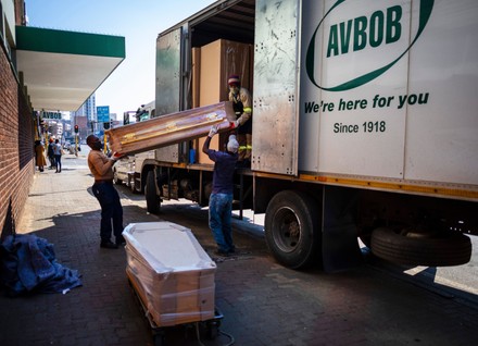 Delivery Truck Offloads More Coffins Avbob Editorial Stock Photo ...