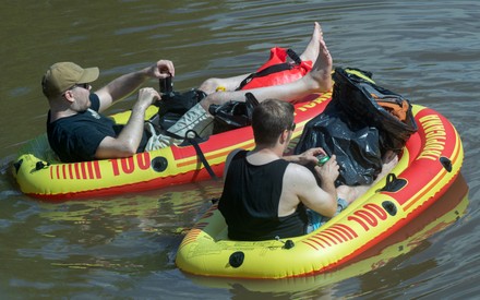 People On Inflatable Dinghies Take Part Editorial Stock Photo - Stock ...