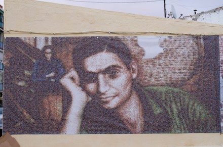 Mural Robert Capa Portrait Mural Detail Editorial Stock Photo - Stock ...