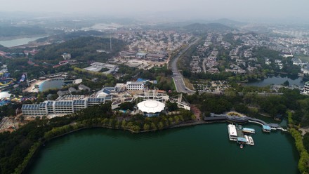 Aerial Photography Villas Tianmu Lake Scenic Editorial Stock Photo ...