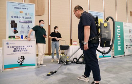 German Exhibitor Displays Dust Cleaner Preexpo Editorial Stock Photo ...