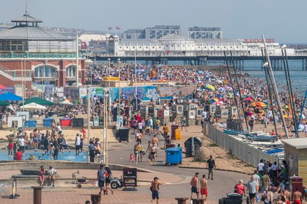 Thousands People Take Beach Brighton Hove Editorial Stock Photo - Stock ...