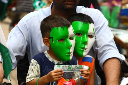 Pakistani Boys Wear Masks Colors National Editorial Stock Photo - Stock ...
