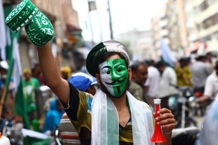 Pakistani Man Wears Mask Colors National Editorial Stock Photo - Stock ...