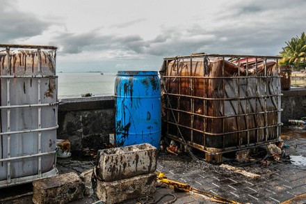 General View Oil Containers Cleaned Ocean Editorial Stock Photo - Stock ...