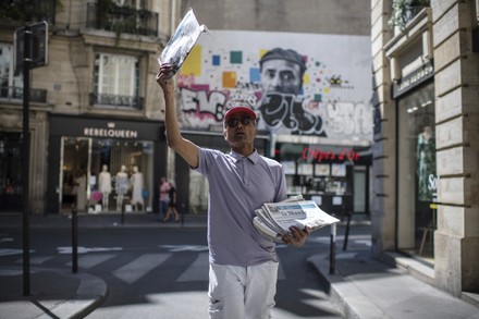French Pakistani Ali Akbar Sells Newspapers Editorial Stock Photo ...