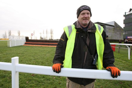 Groundsman Gary Eldridge Uses Trestle Block Editorial Stock Photo ...