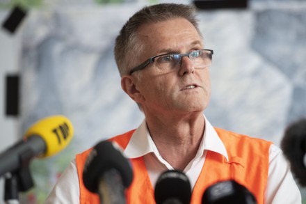 Hanspeter Kruesi Police Spokesman Attends Press Editorial Stock Photo ...