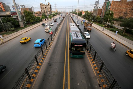 Metro bus system in Pakistan, Peshawar - 13 Aug 2020 Stock Pictures ...