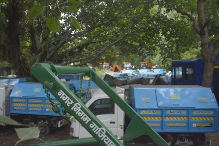 Garbage Waste Collection Vehicles Seen Stockyard Editorial Stock Photo ...