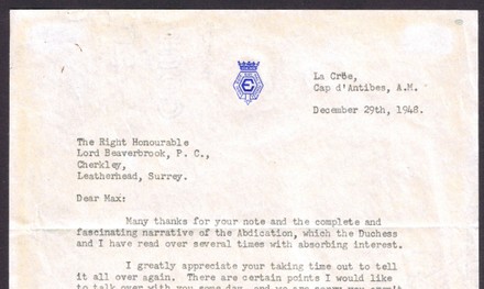 Fascinating Letter Edward Viii Discussing His Editorial Stock Photo ...