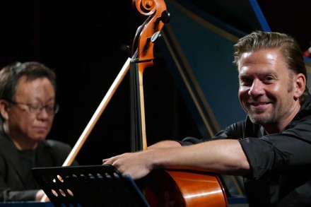 Nicola Mosca Plays Cello During Air Editorial Stock Photo - Stock Image ...