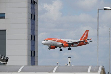 Easyjet Aircraft Arrives During Protest Protest Editorial Stock Photo ...