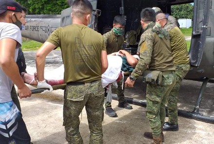 Soldiers Carry Their Wounded Comrade After Editorial Stock Photo ...