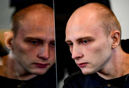 Defendant Stephan Balliet Refelected Glass Panel Editorial Stock Photo ...