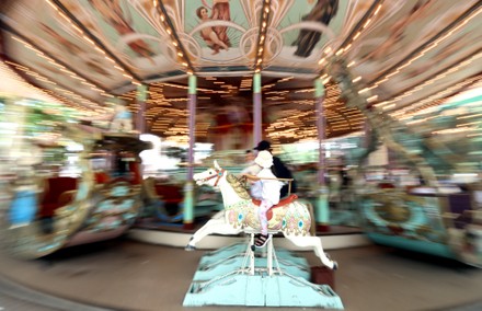 People Enjoy Ride Worlds Oldest Carousel Editorial Stock Photo - Stock ...