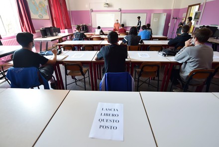 Students Desks Spaced Out They Take Editorial Stock Photo - Stock Image ...