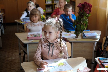 Luhansk Region Ukraine September 01 Students Editorial Stock Photo ...