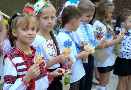 Luhansk Region Ukraine September 01 Students Editorial Stock Photo ...