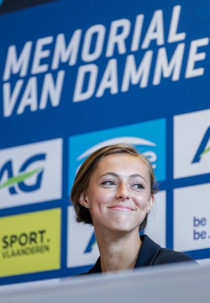 Belgian Sprinter Rani Rosius Attends Press Editorial Stock Photo ...
