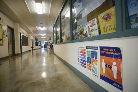 Signs Seen Corridor Reminding People Maintain Editorial Stock Photo ...