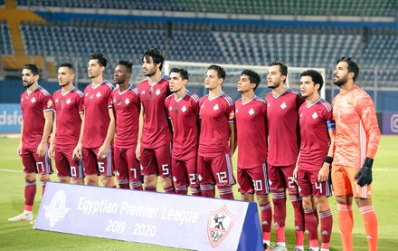 Pyramids Players Pose Before During Egyptian Editorial Stock Photo ...