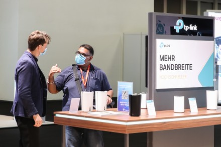 Staff Member L Talks Visitor Booth Editorial Stock Photo - Stock Image ...