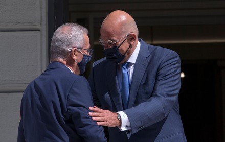 Greek Foreign Minister Nikos Dendias R Editorial Stock Photo - Stock Image | Shutterstock