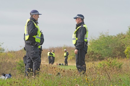 Police Outer Cordon Back Site Armed Editorial Stock Photo - Stock Image ...