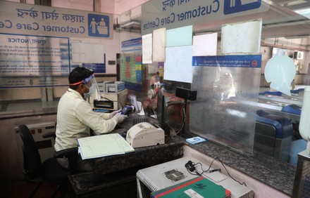 Delhi Metro Employee Seen Ticket Counter Editorial Stock Photo - Stock ...