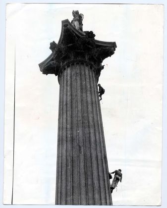 Climber Scaled Sheer Side Nelsons Column Editorial Stock Photo - Stock ...