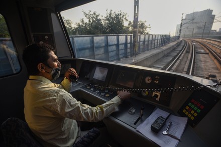 Metro Rail Driver On Duty During Editorial Stock Photo - Stock Image ...