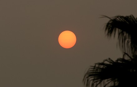 Red Sun Over Los Angeles Editorial Stock Photo - Stock Image | Shutterstock