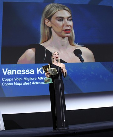 Vanessa Kirby Holds Volpi Cup Coppa Editorial Stock Photo - Stock Image ...