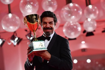 Pierfrancesco Favino Holds Volpi Cup Coppa Editorial Stock Photo ...