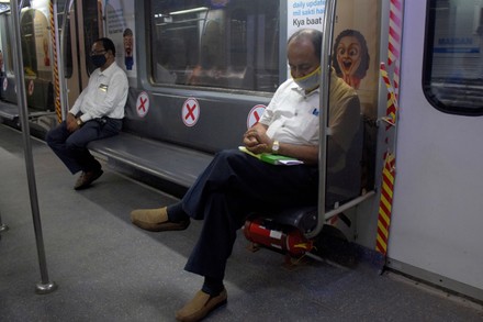 Man Sleeping Metro Rail While Wearing Editorial Stock Photo - Stock ...