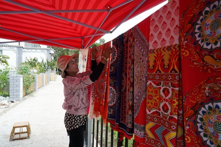 Villager Sorts Souvenirs Her Shop Gusheng Editorial Stock Photo - Stock ...