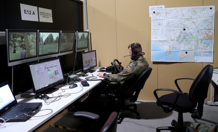Bundeswehr Soldier Sitting Simulator Room During Editorial Stock Photo ...
