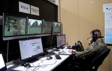 Bundeswehr Soldier Sitting Simulator Room During Editorial Stock Photo ...