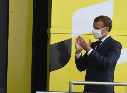 French President Emmanuel Macron Waves On Editorial Stock Photo - Stock ...