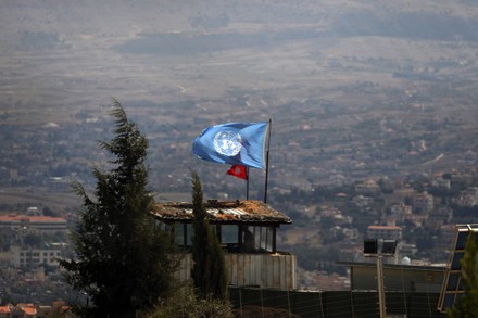 Un Soldiers Unifil Watch Border Observation Editorial Stock Photo ...