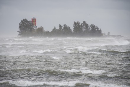 Autumn storm Aila causes damage in Finland, Rauma - 17 Sep 2020 Stock ...
