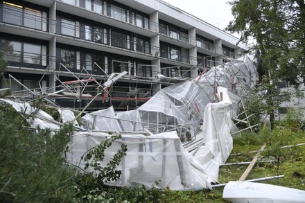 Damage Caused By Storm Aila Contruction Editorial Stock Photo - Stock ...