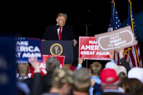 President Donald Trump Speaks During Campaign Editorial Stock Photo ...