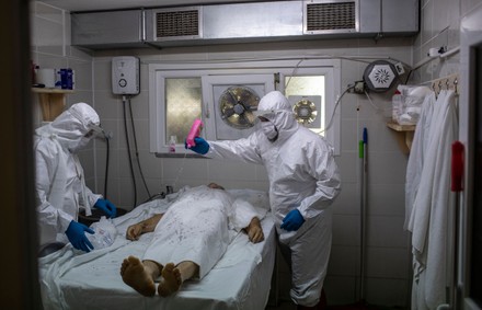 Morgue Workers Wear Personal Protective Equipment Editorial Stock Photo ...