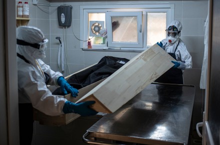 Morgue Workers Wear Personal Protective Equipment Editorial Stock Photo ...
