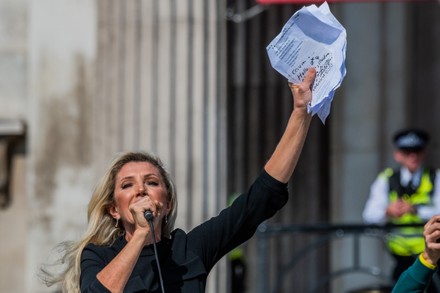 Kate Shemirani On Makeshift Stage Covid Editorial Stock Photo - Stock ...