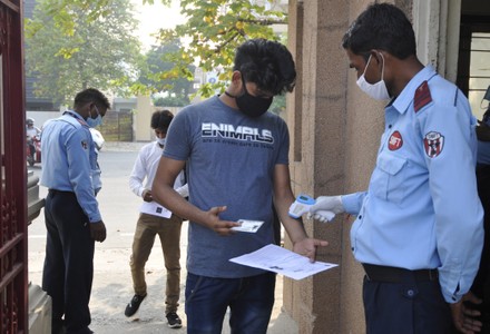 Student Undergoes Thermal Screening During Semester Editorial Stock ...