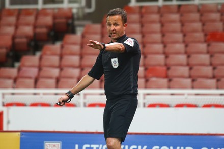 David Webb Referee Gesturing During Efl Editorial Stock Photo - Stock ...