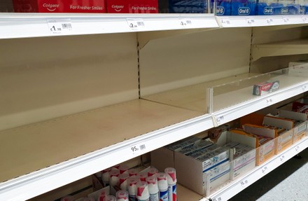 Box Colgate Toothpaste On Empty Shelf Editorial Stock Photo - Stock ...
